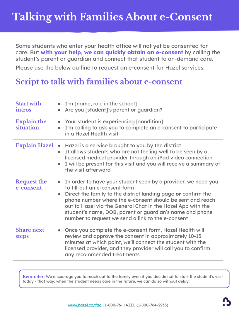 - How to Talk with Families About e-Consent – Hazel Health
