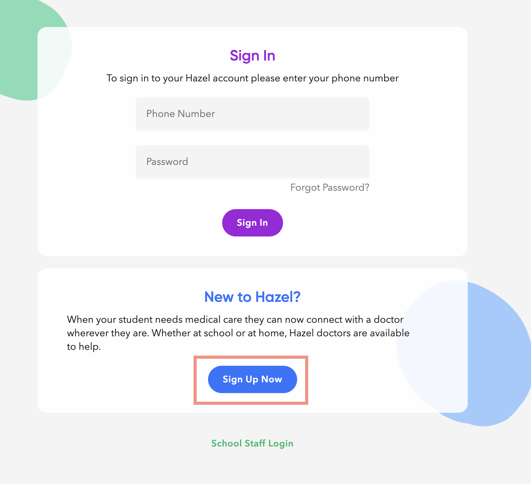 Creating a student account – Hazel Health